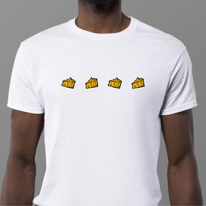 Cheese Shirt, Fun Cheese Icon Tee Shirt, Cheese Tee Top, Cute Cheese T ...
