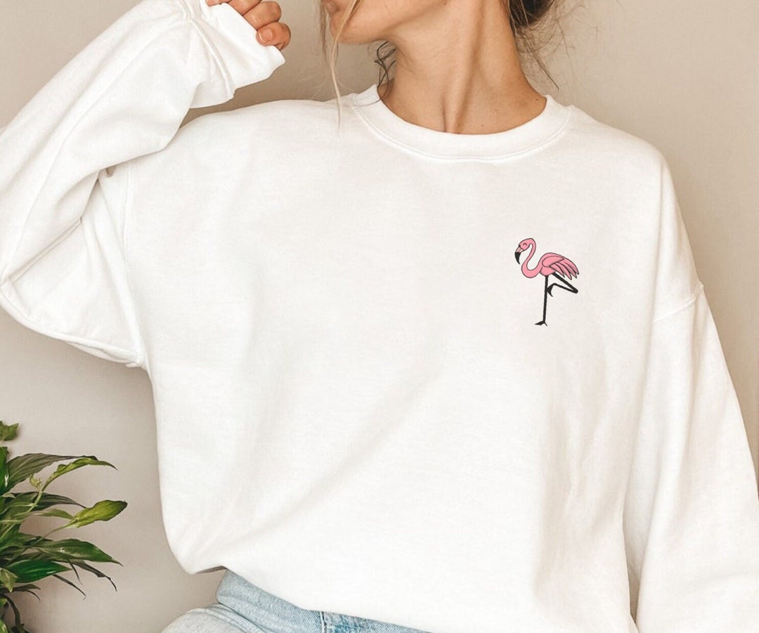 Flamingo Sweatshirt, Cute Flamingo Sweater, Flamingo Crewneck, Flamingo ...