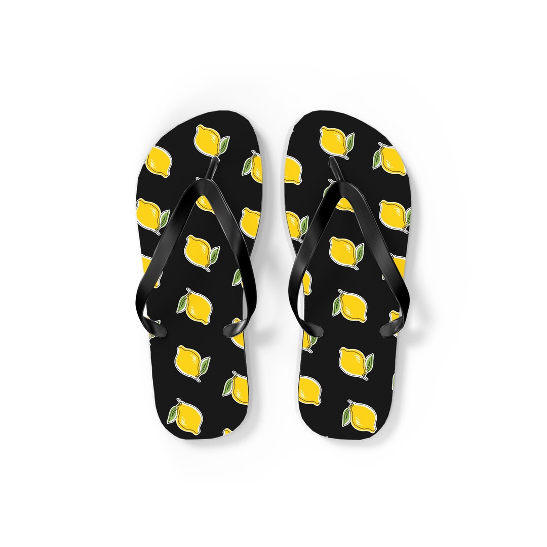 Lemon Flip-flops, Cute Lemons Flip Flops, Lemon Sandals, Lemons Lover ...