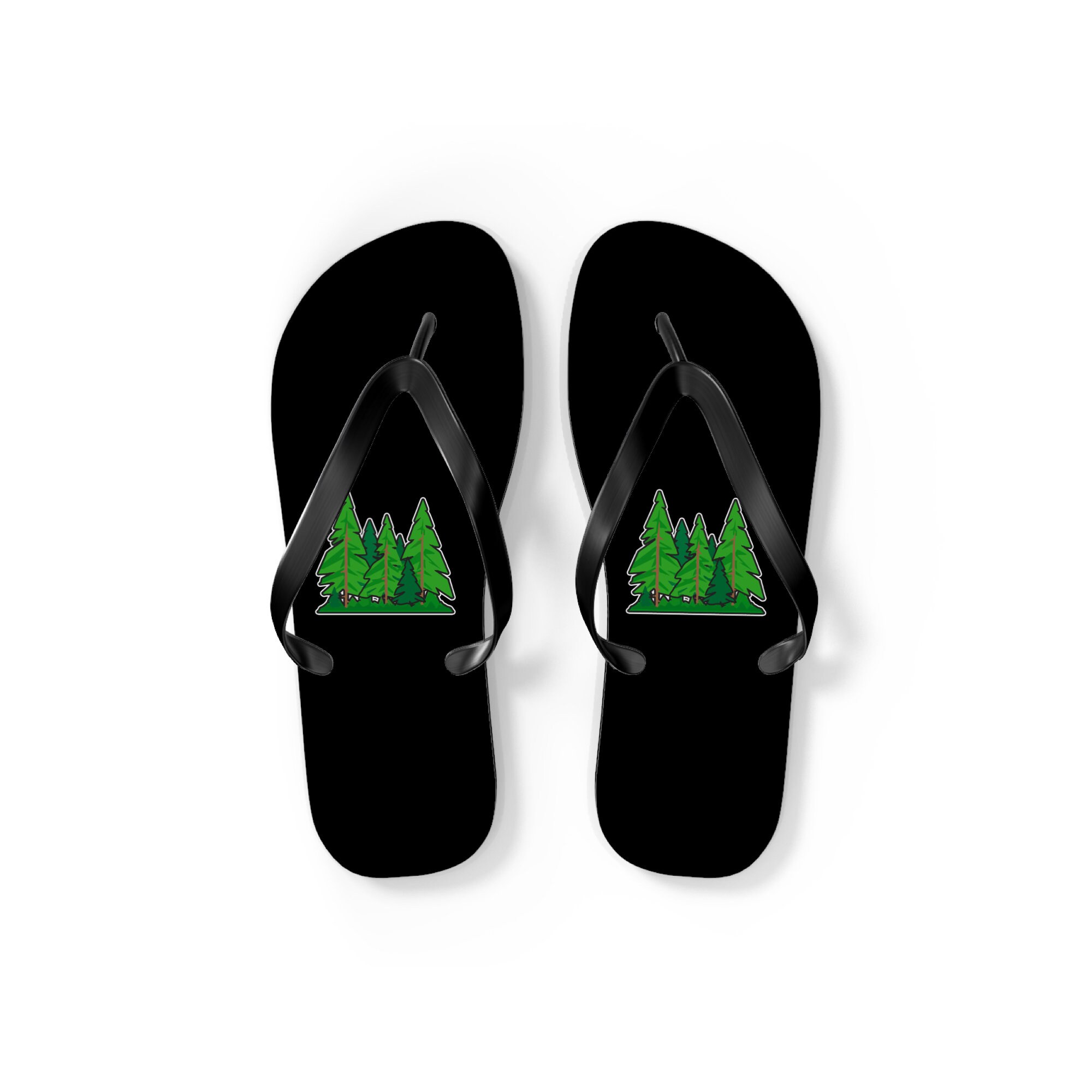 Forest Pine Flip-flops Cute Pines Flip Flops Pine Trees - Etsy