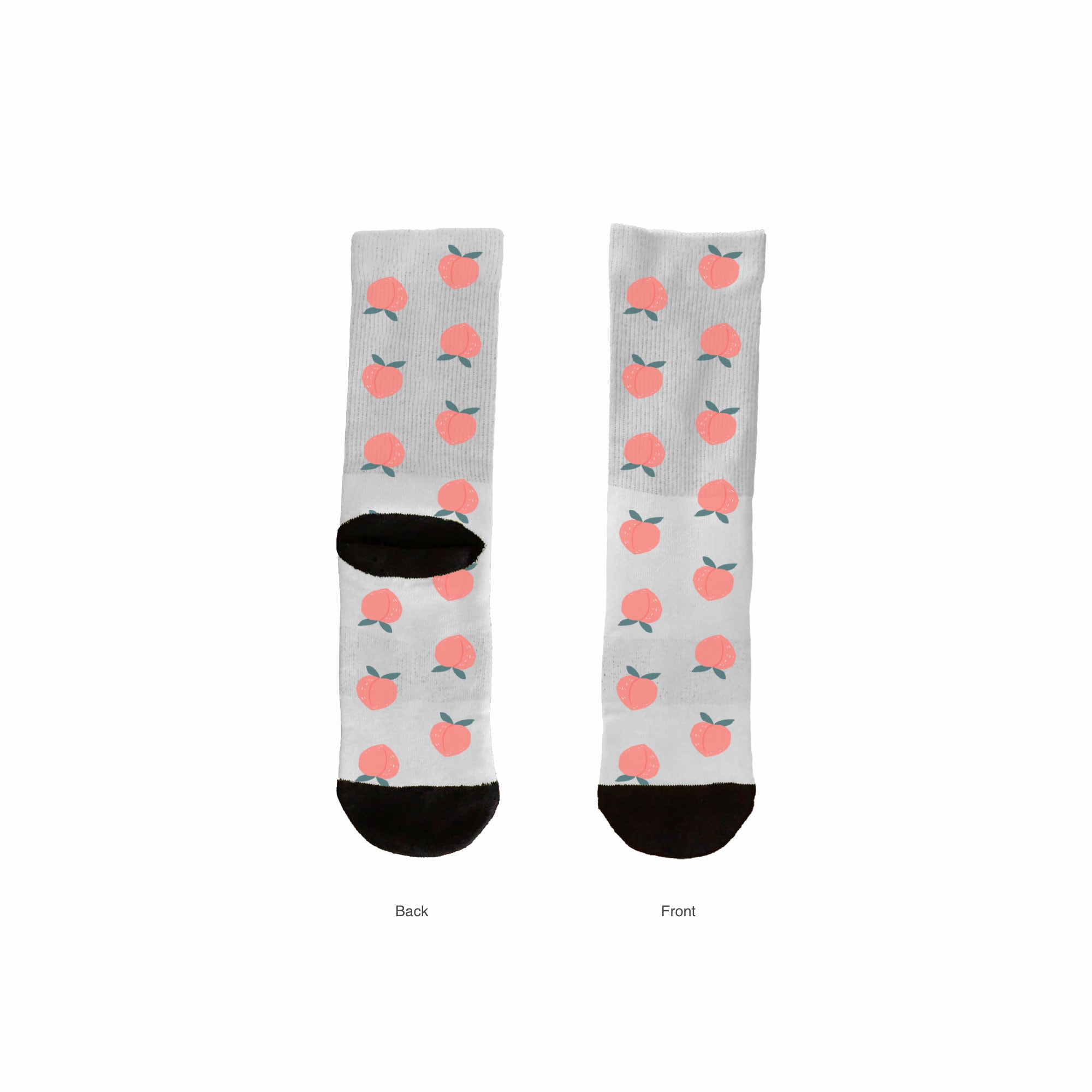 Peach Socks, Cute Peach Socks, Fruits Lover Socks, Cute Peach Socks, Peach Lover Socks, Fruits ...