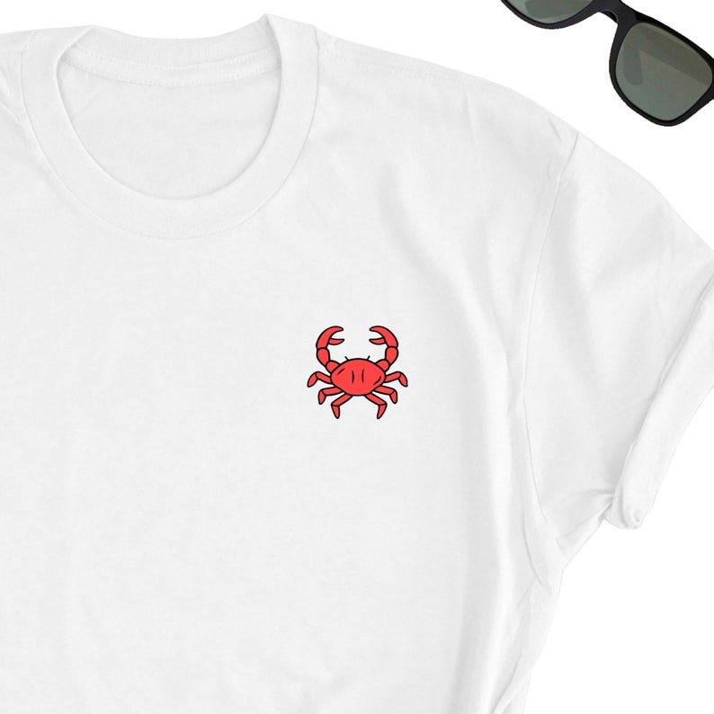 Crab Shirt, Red Crab Tee Shirt, Crab Tee Top, Red Crab T-shirt, Crab ...