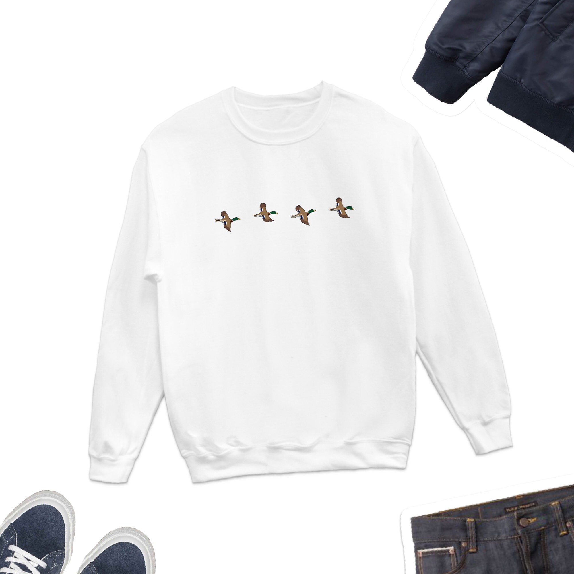 Duck Mallard Sweatshirt Cute Duck Lover Sweater Duck Mallard - Etsy