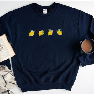 Lemon Sweatshirt, Cute Lemon Sweater, Lemon Sweatshirts, Lemon Crewneck ...