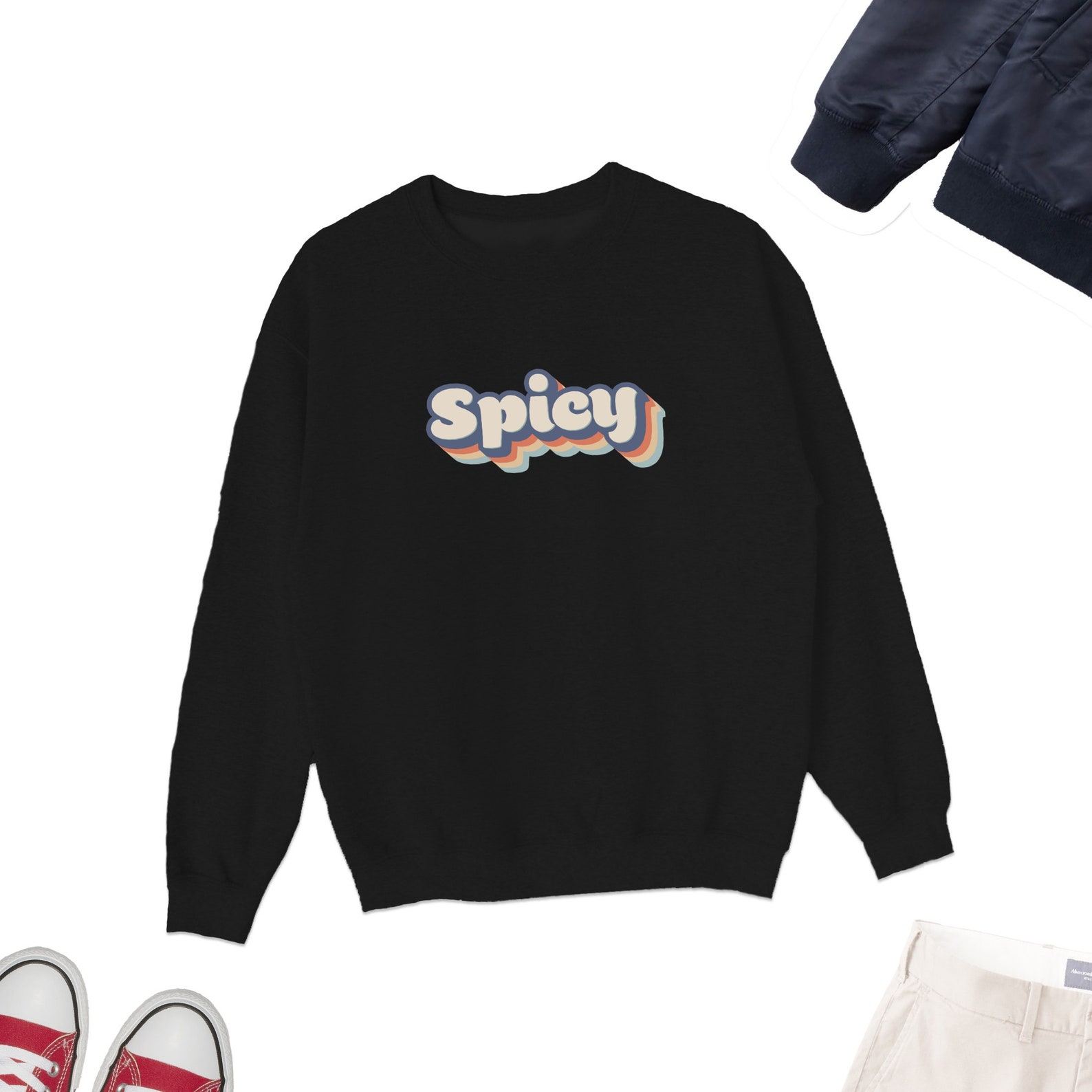 Spicy Hot Sweatshirt, Spicy Vintage Sweater, Spicy Crewneck, Gift for ...