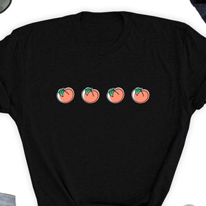 Peach Shirt, Cute Peach Tee Shirt, Peach Tee Top, Cute Peach T-shirt ...