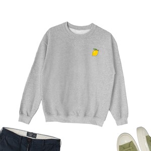 Lemon Sweatshirt, Cute Lemon Sweater, Lemon Sweatshirts, Lemon Crewneck ...