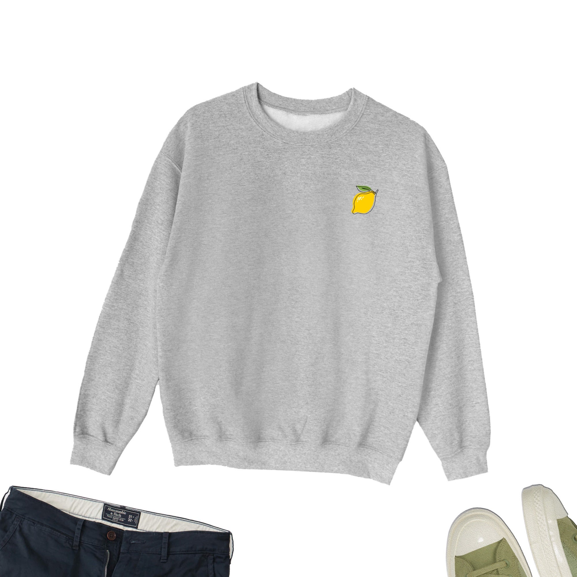 Lemon Sweatshirt Cute Lemon Sweater Lemon Sweatshirts Lemon - Etsy