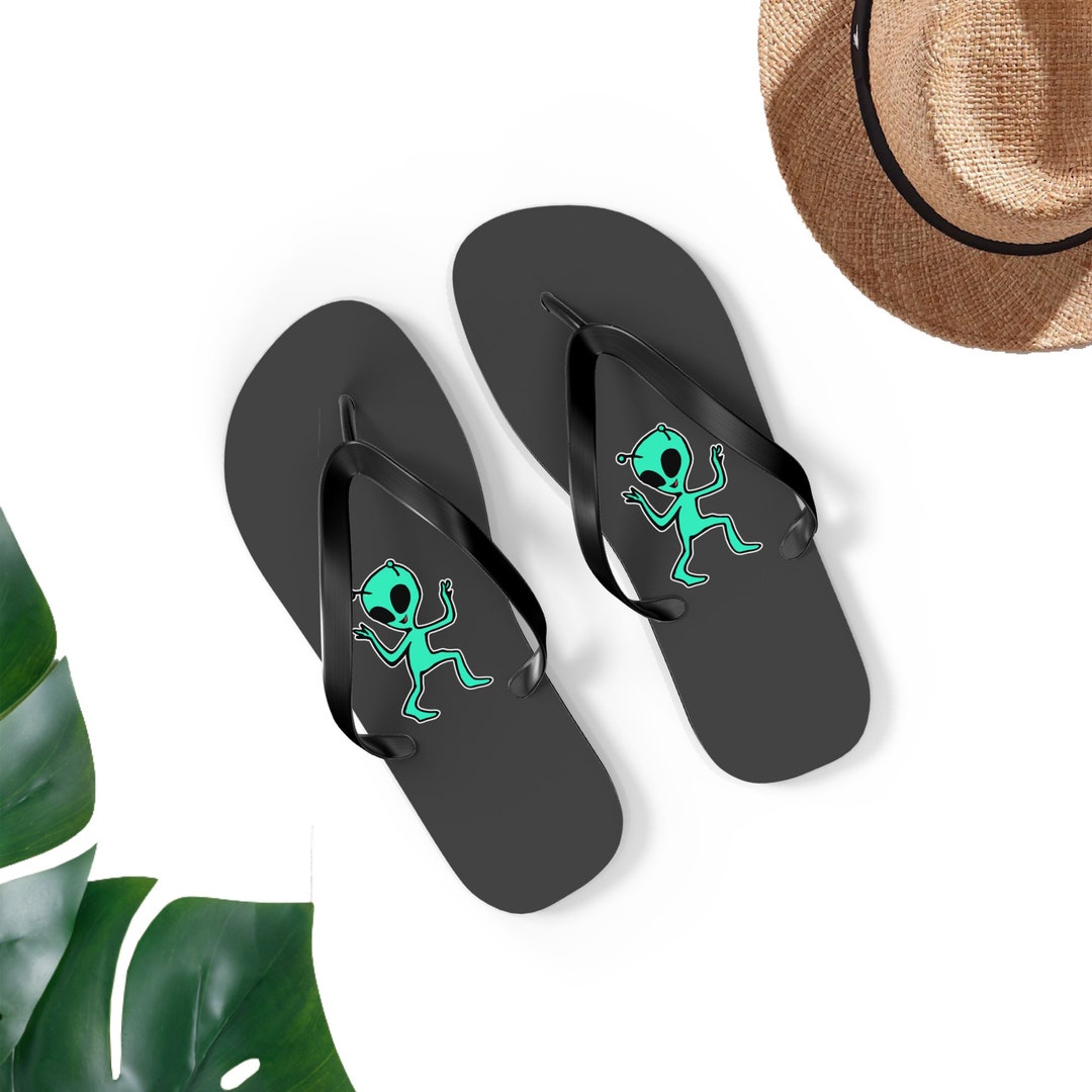 Alien Flip-flops, Dancing Alien Icon Flip Flops, Alien Sandals, Cute ...