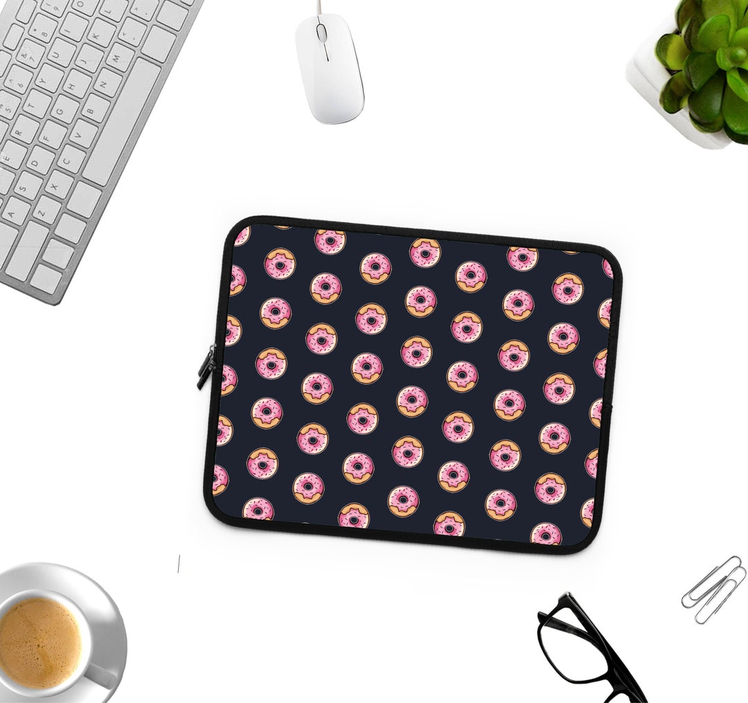 Donut Laptop iPad Sleeve, Doughnuts Lover Laptop Sleeve, Cute Donuts Laptop Sleeve Gift, Donut ...