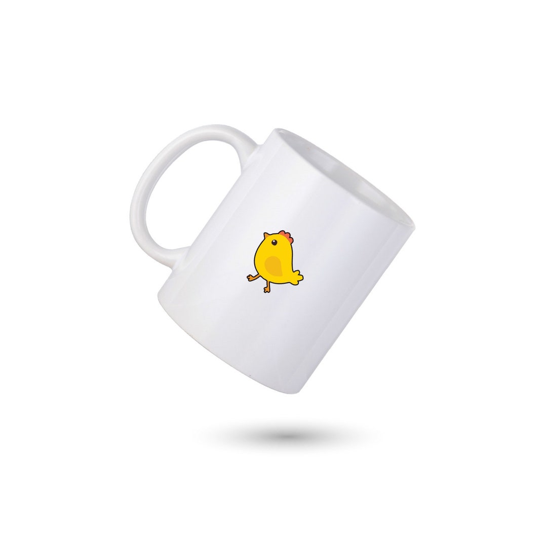 Little Chicken Coffee Mug, Chicken Custom Mug, Yellow Chicken Coffee ...