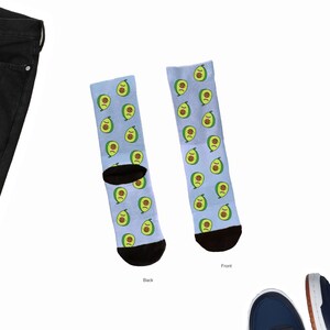 Avocado Socks, Avocado Lover Socks, Fun Avocado Socks, Cute Avocado ...