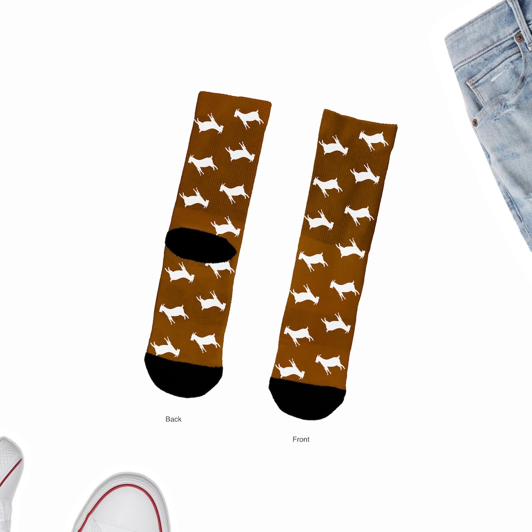 Goat Icon Socks, Goat Friend Socks, Goat Lover Socks, GOAT Socks, Socks ...