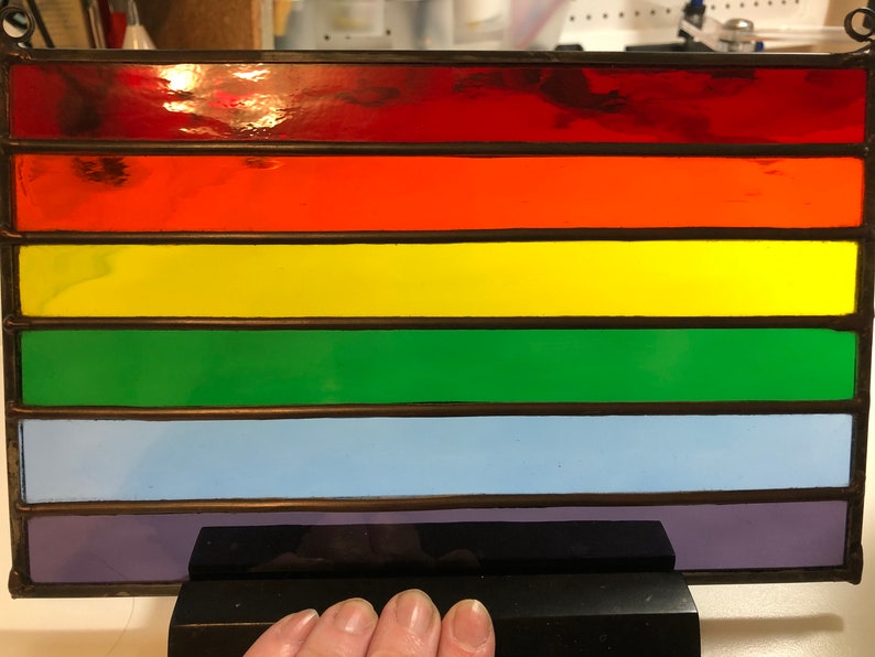 Stained Glass Rainbow Pride Flag - Etsy
