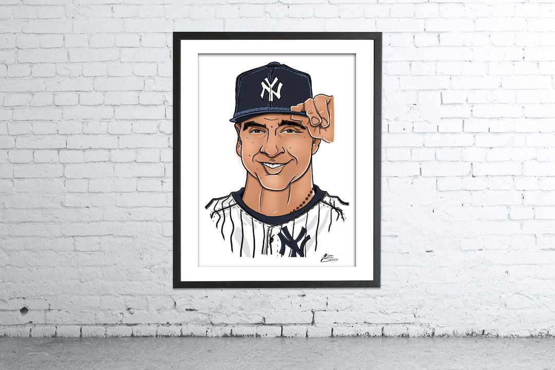 Derek Jeter New York Yankees – Premium Poster Print – Hand-drawn ...