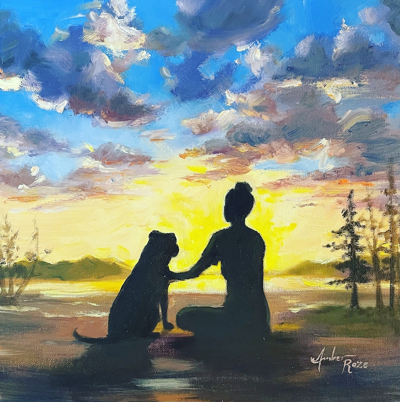 A Dog and Her Girl (plak Mount Print) - Etsy