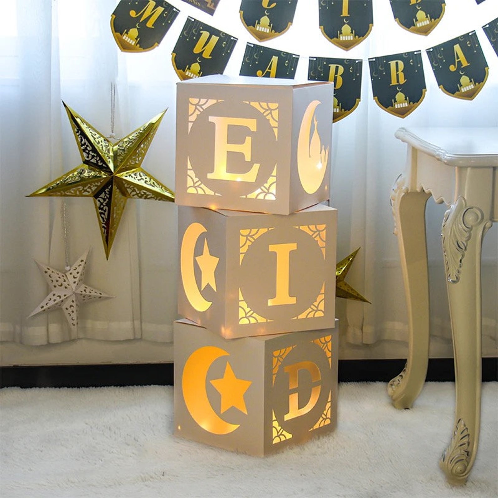 Handmade Eid Boxes With Lights - Etsy