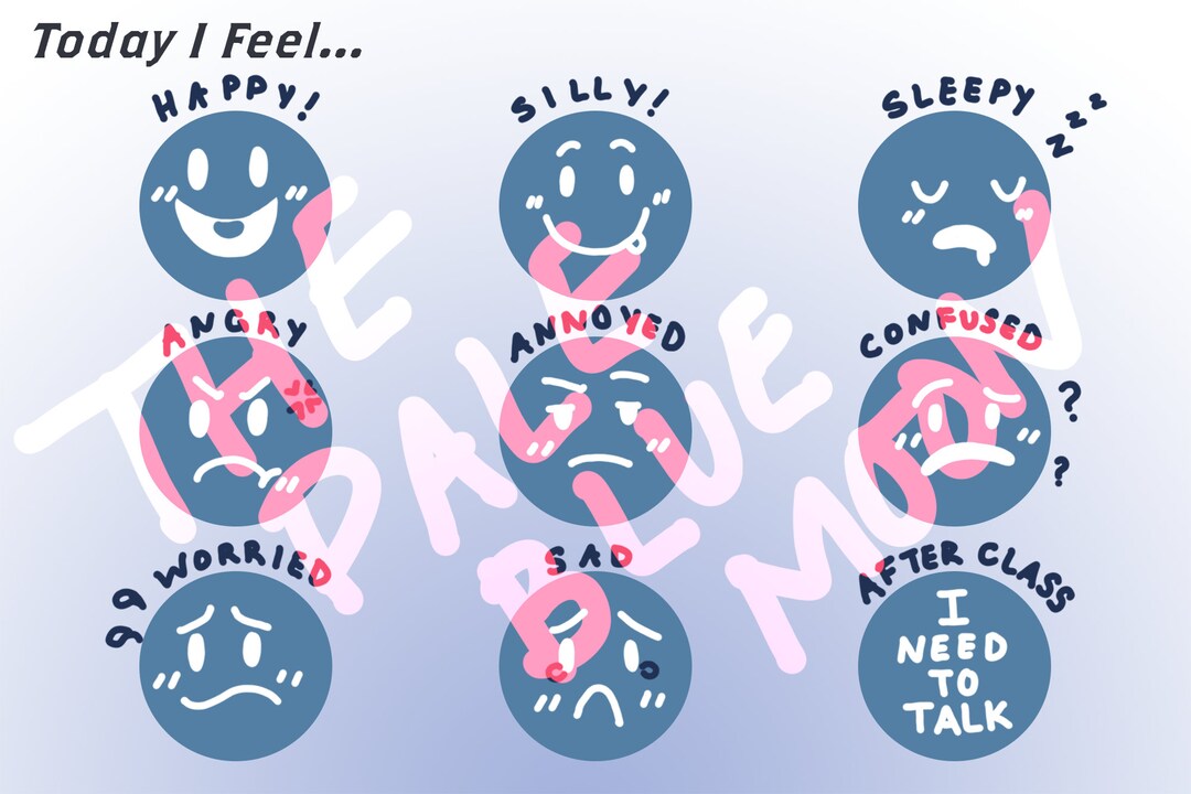 Feelings Chart Pre K 6th Grade. Includes AFTER CLASS - Etsy