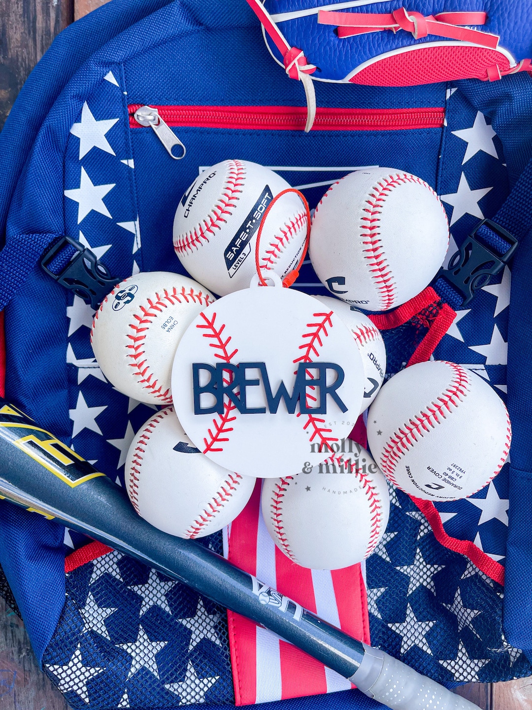 Softball Tag Name Tag for Softball Bags Sports Team - Etsy