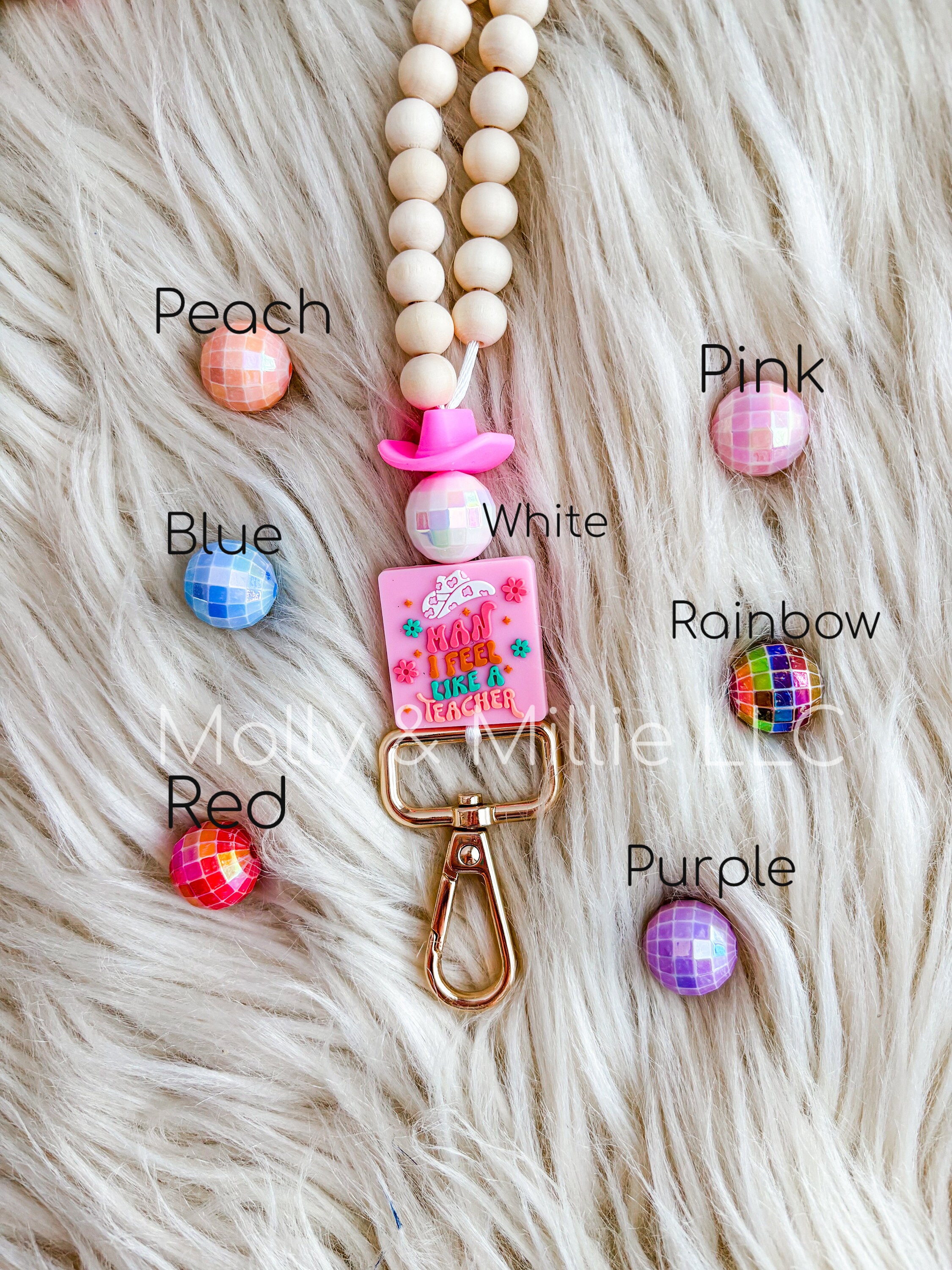 Pink Man I Feel Like A Teacher Lanyard Disco Cowboy Hat Back to School ...