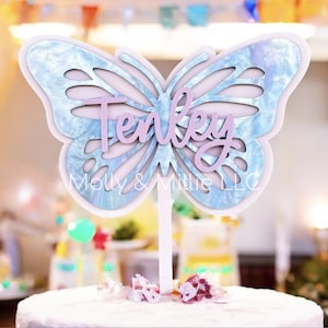 Acrylic Butterfly Celebration Topper| Garden Party Birthday Theme| Baby ...