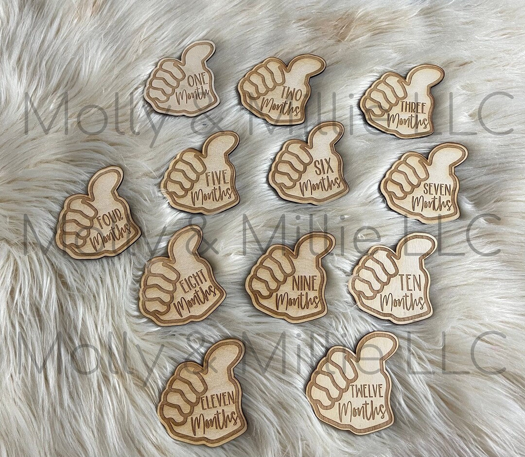 Aggie Baby Monthly Milestone Marker Baby Shower Gift Aggie Baby Gift ...