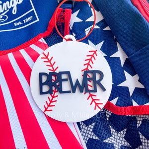 Baseball Tag Name Tag for Baseball or Softball Bags Sports - Etsy