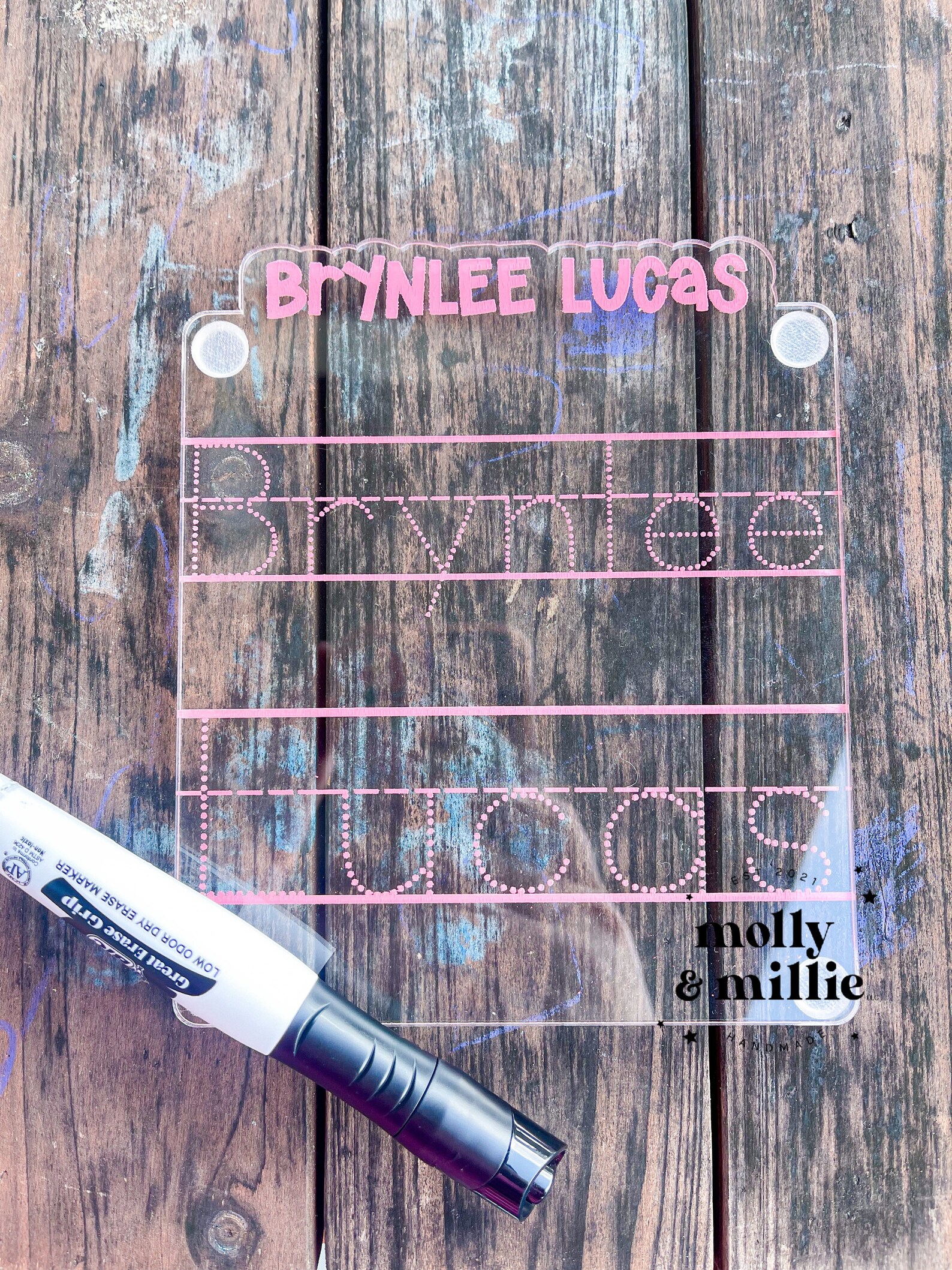 Name Tracing Board | Dry Erase Name Tracing | Letter Tracing Board ...