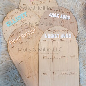 My First Year One Year of Photo Board Wooden Milestone Board 1st ...