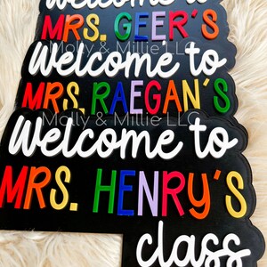 Teacher Name Door Topper | Teacher Appreciation Gift Ideas for ...