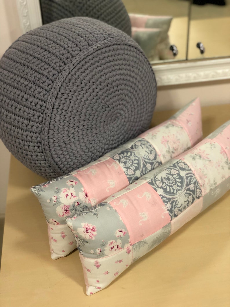 Round Ottoman Footstool.knitted Coffee Table.stuffed - Etsy