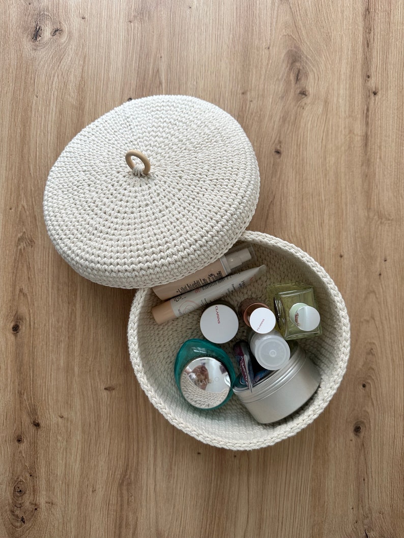 Large Set of 6 Round Organizer With a Lid. Bathroom Storage. - Etsy