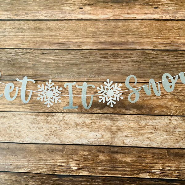 Let It Snow Banner - Etsy