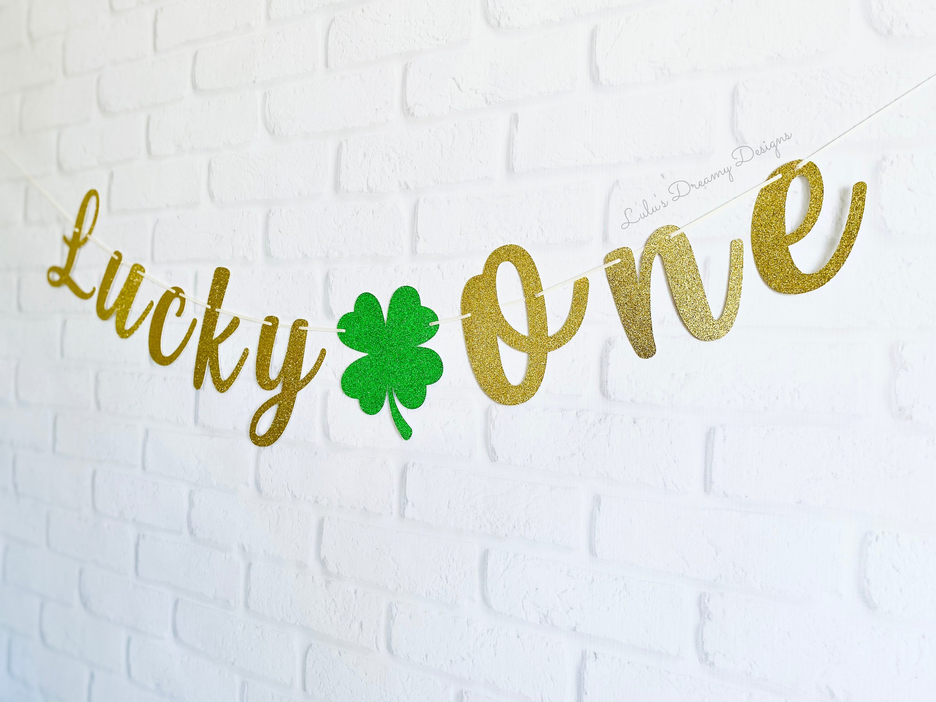 St. Patrick's Day Banner Lucky One Banner Personalized | Etsy