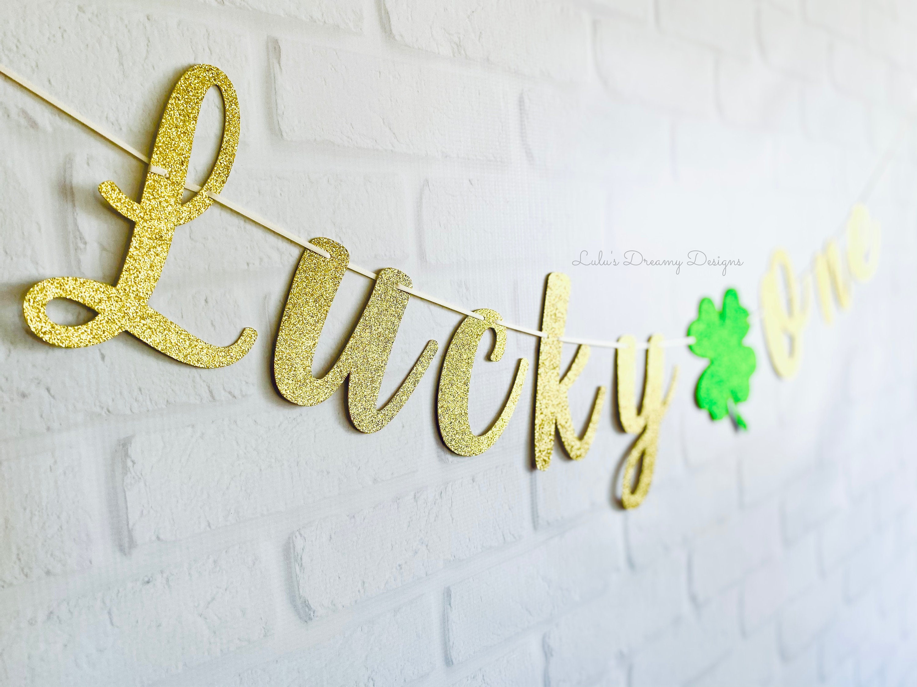 St. Patrick's Day Banner Lucky One Banner Personalized | Etsy