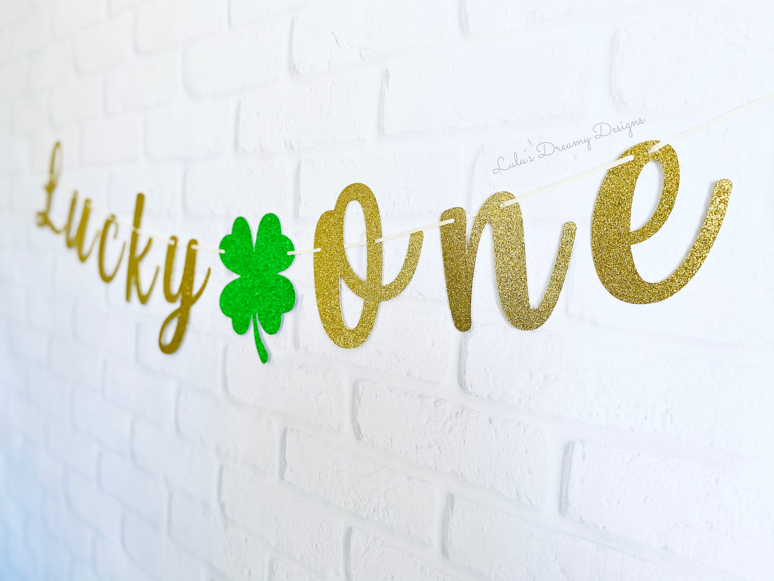 St. Patrick's Day Banner Lucky One Banner Personalized | Etsy
