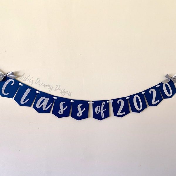 Navy and Silver Graduation Decorations - Etsy