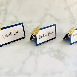 Graduation Food Labels, Navy Blue and Gold, Candy Food Labels, Buffet ...