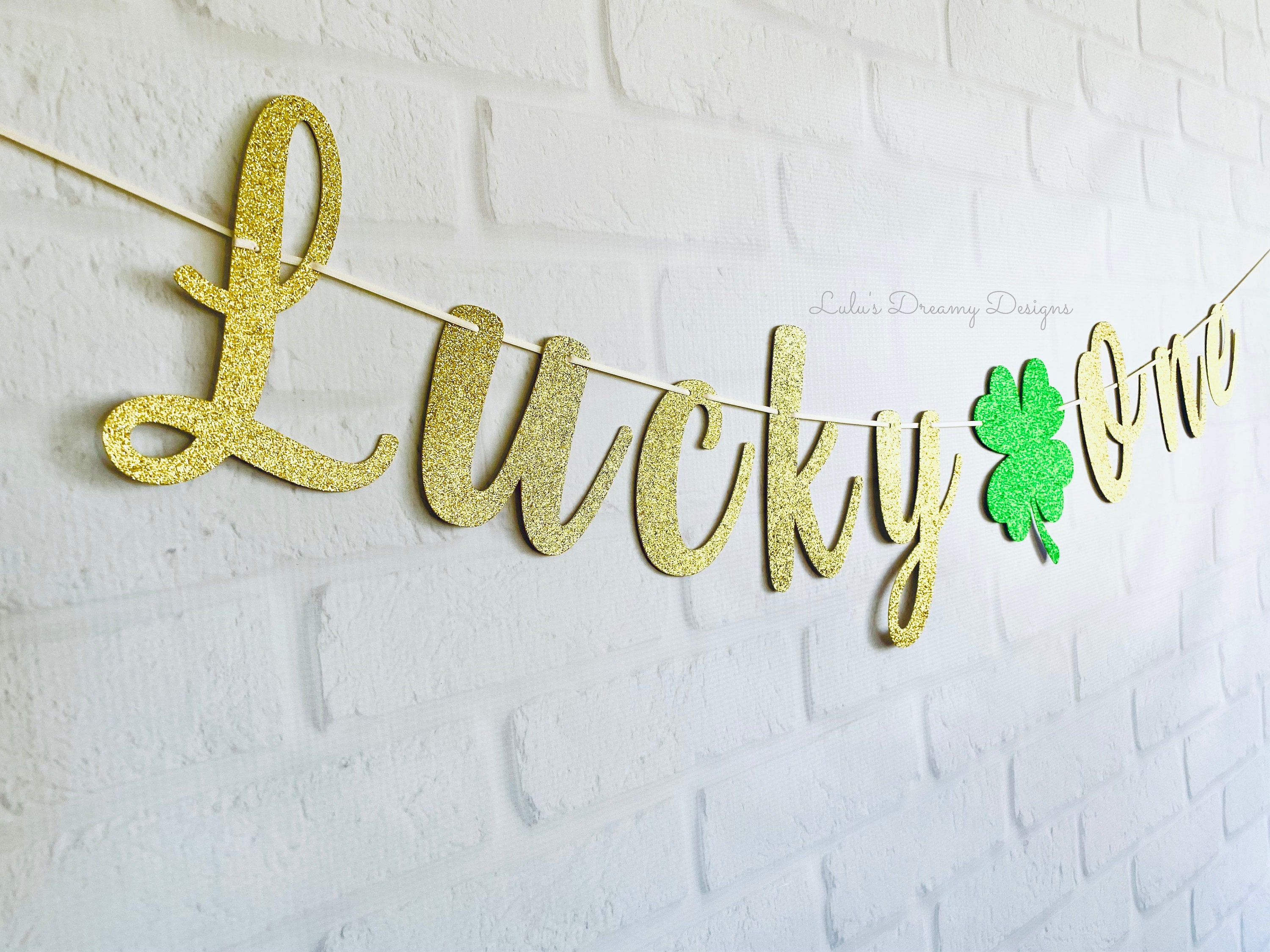 St. Patrick's Day Banner Lucky One Banner Personalized | Etsy