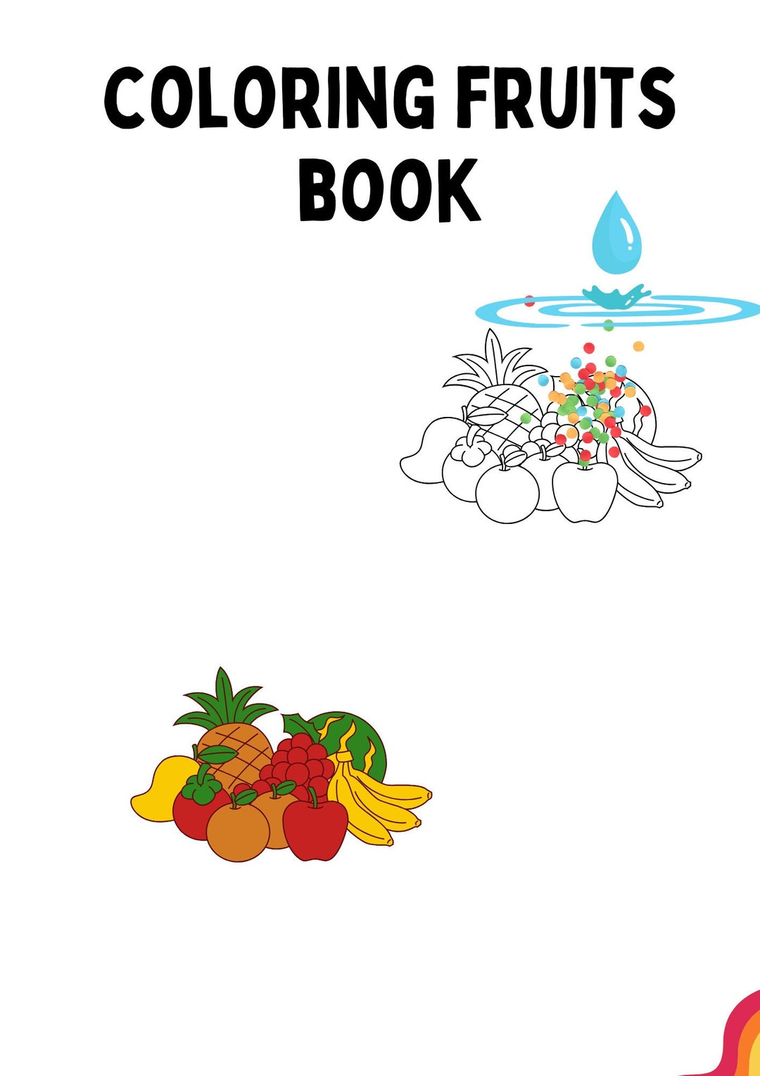 COLORING FRUITS BOOK - Etsy