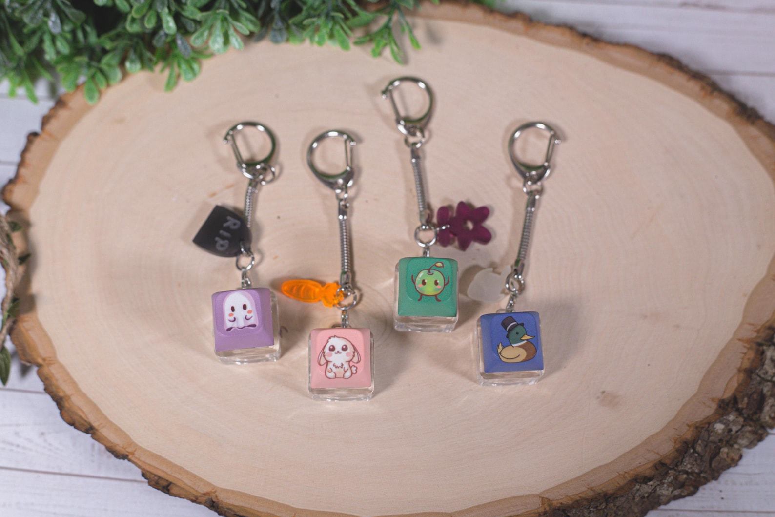 Fidget Keycap Keychain Clicky Toy Stimming Cute Anime Kawaii Ghost ...