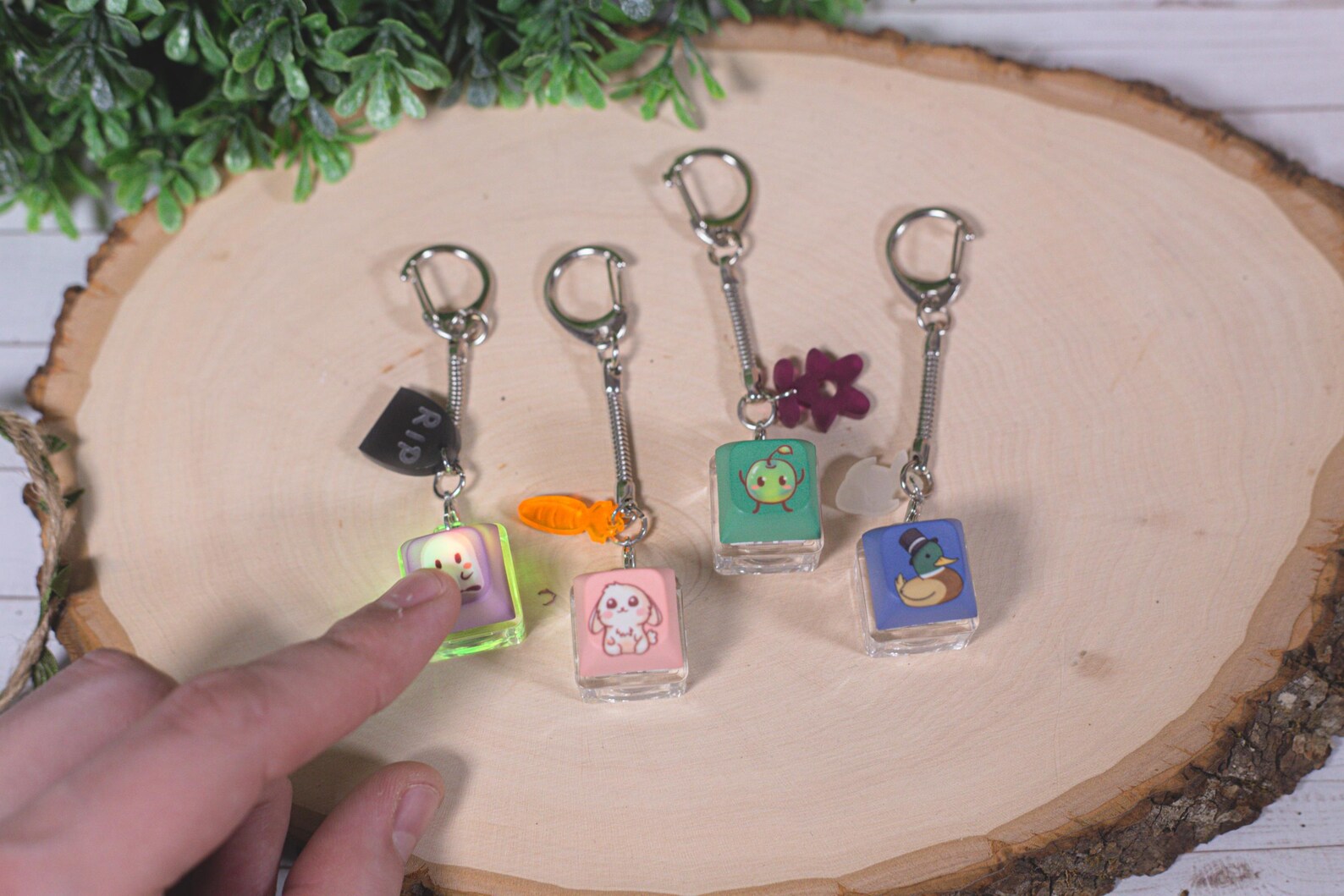 Fidget Keycap Keychain Clicky Toy Stimming Cute Anime Kawaii Ghost ...