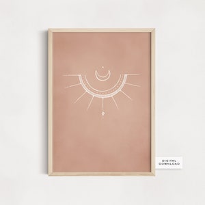 Soul | Line Art Print | Minimal Prints | Digital Downloadable | Moon ...