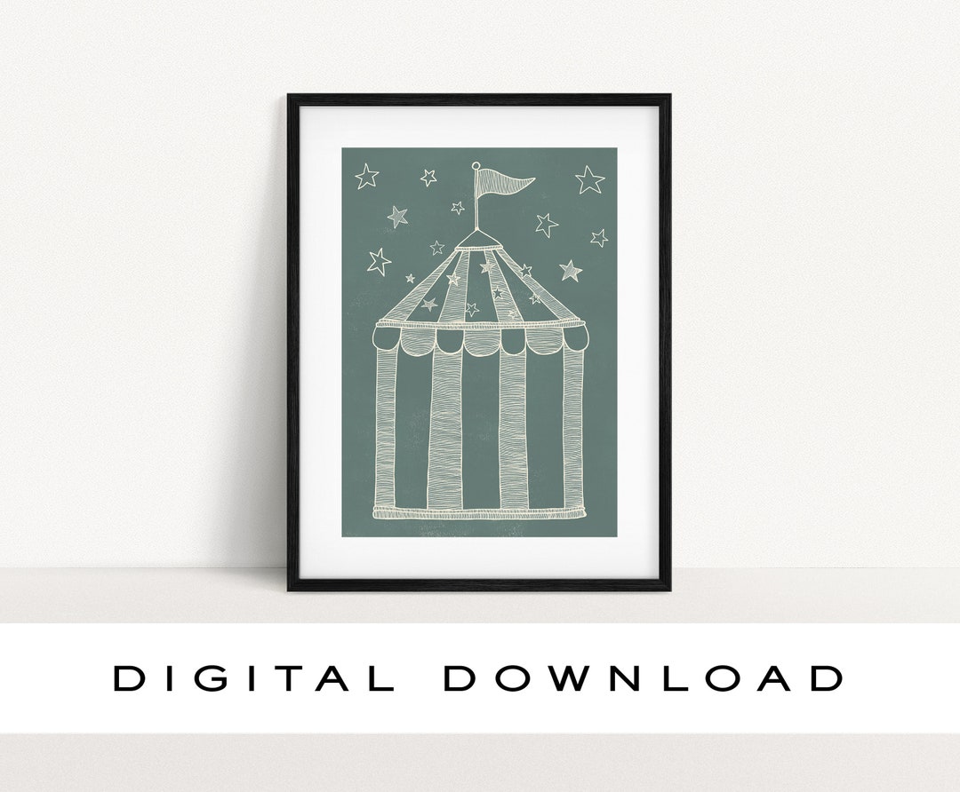 Circus Texture | Teal | Digital Downloadable Print | Neutral Nursery ...