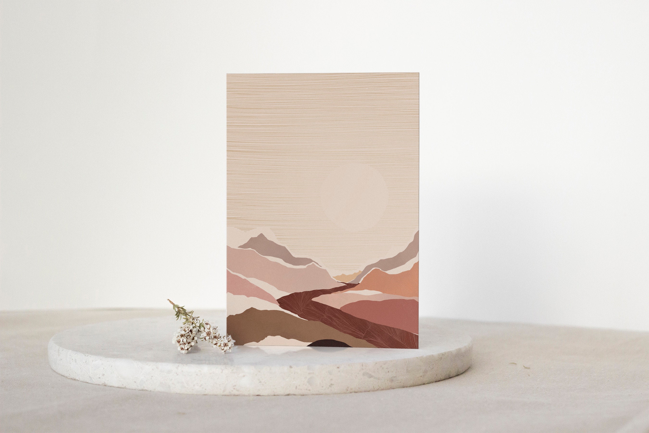 Greeting Card Landscape Gift Card Birthday Card Modern - Etsy Australia