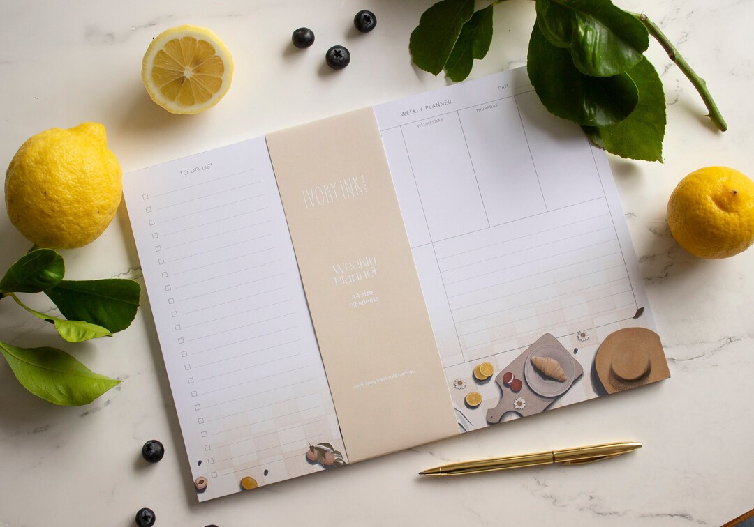 Weekly Planner Note Pad | Calendar Note Pad | to Do | A4 Weekly Desk ...