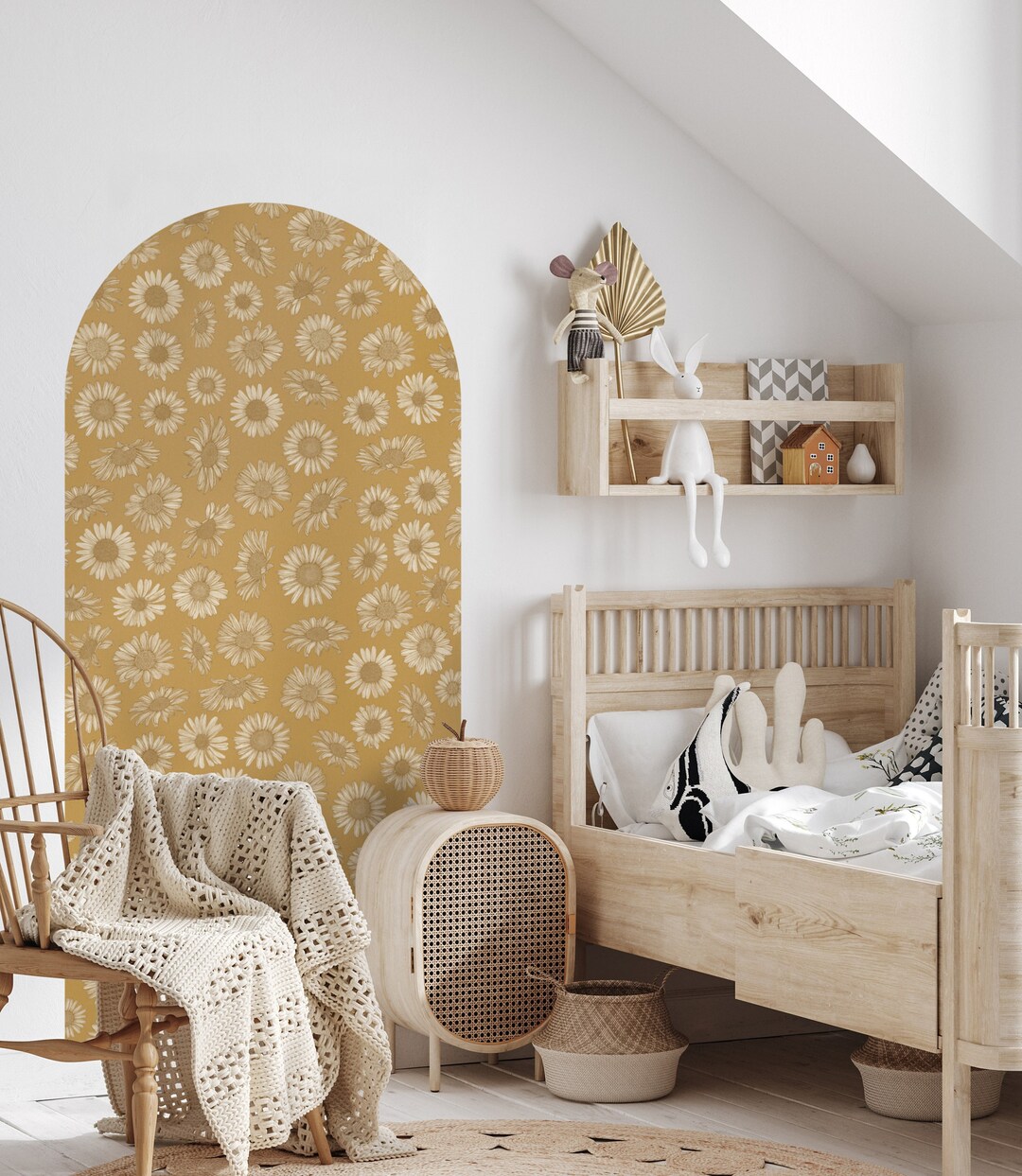 Daisy Arch Wall Decal Multi Sizes Flower Arches Floral Nursery Decor ...