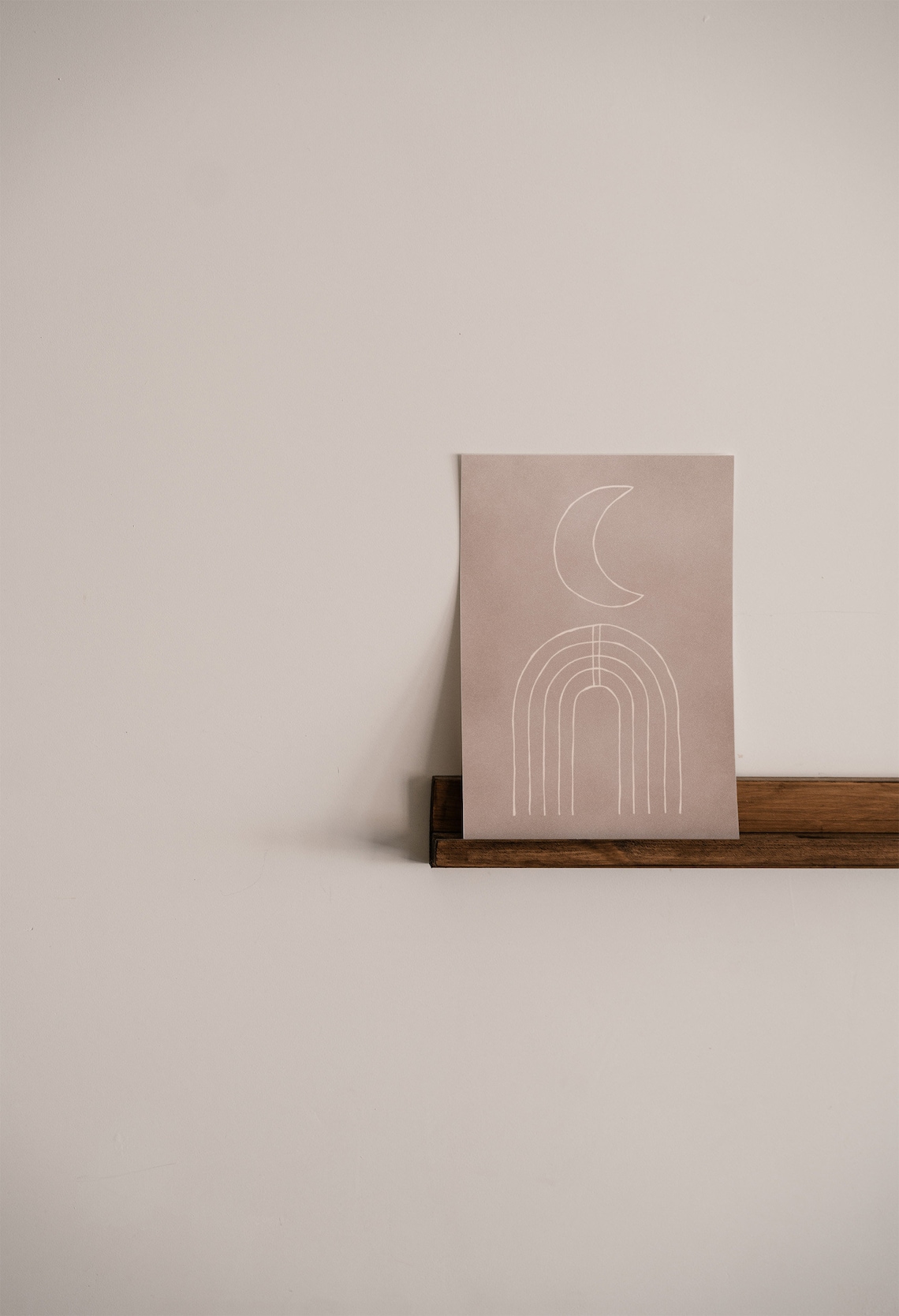 Minimal Moon Art Print Boho Rainbow Printable Abstract - Etsy Australia