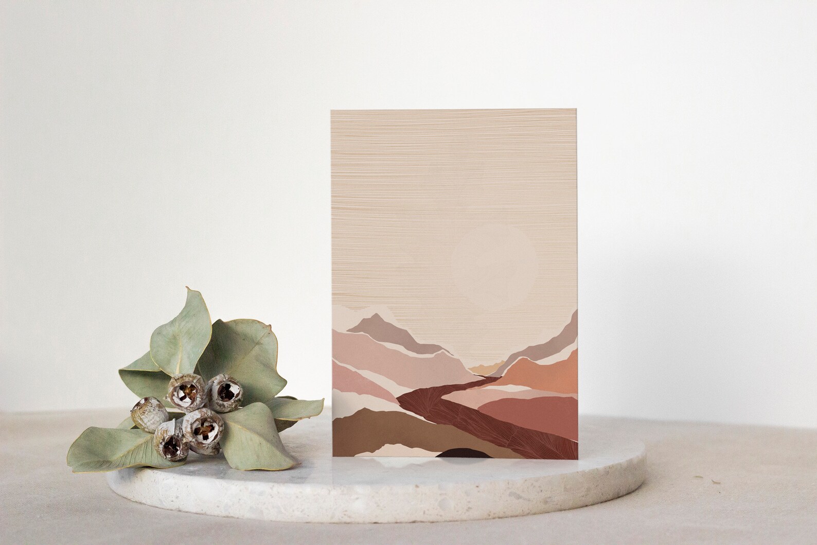 Greeting Card Landscape Gift Card Birthday Card Modern | Etsy