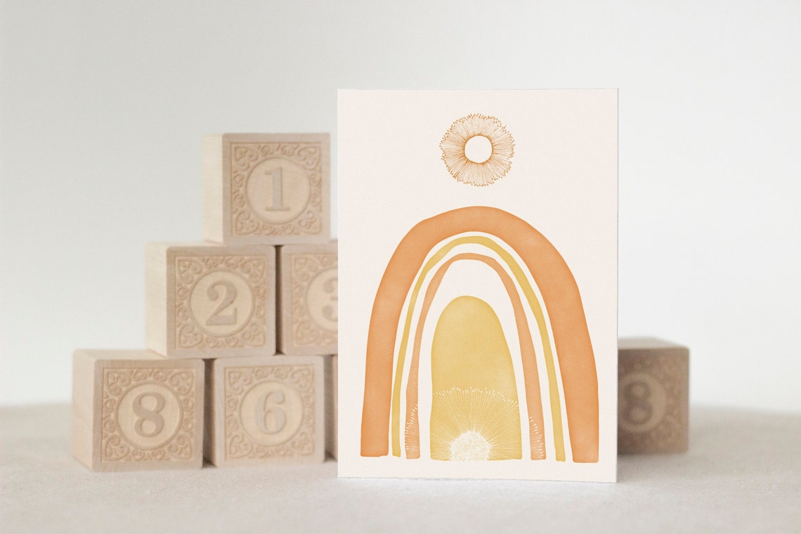 Greeting Card | Modern Gender Neutral Card | Baby Card | Birthday Card ...